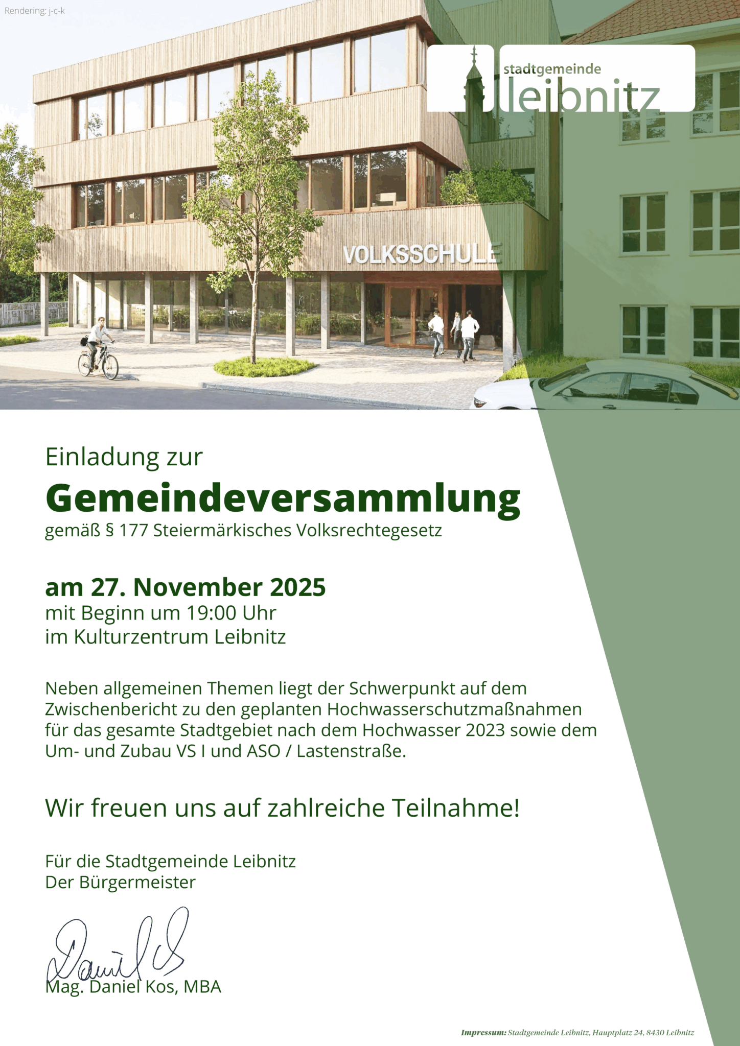Einladung zur Gemeindeversammlung - Newsroom der Stadt Leibnitz